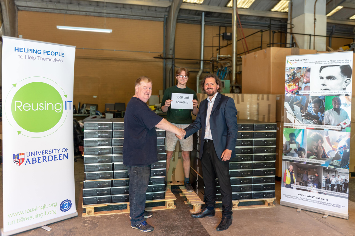 Celebrating fantastic support from Reusing IT - Turing Trust